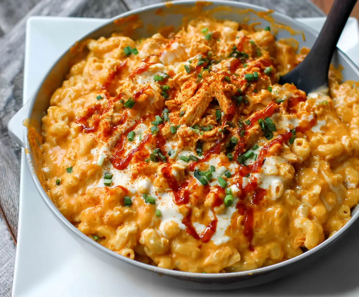 Buffalo Chicken Mac and Cheese Recipe | Delicious & Spicy