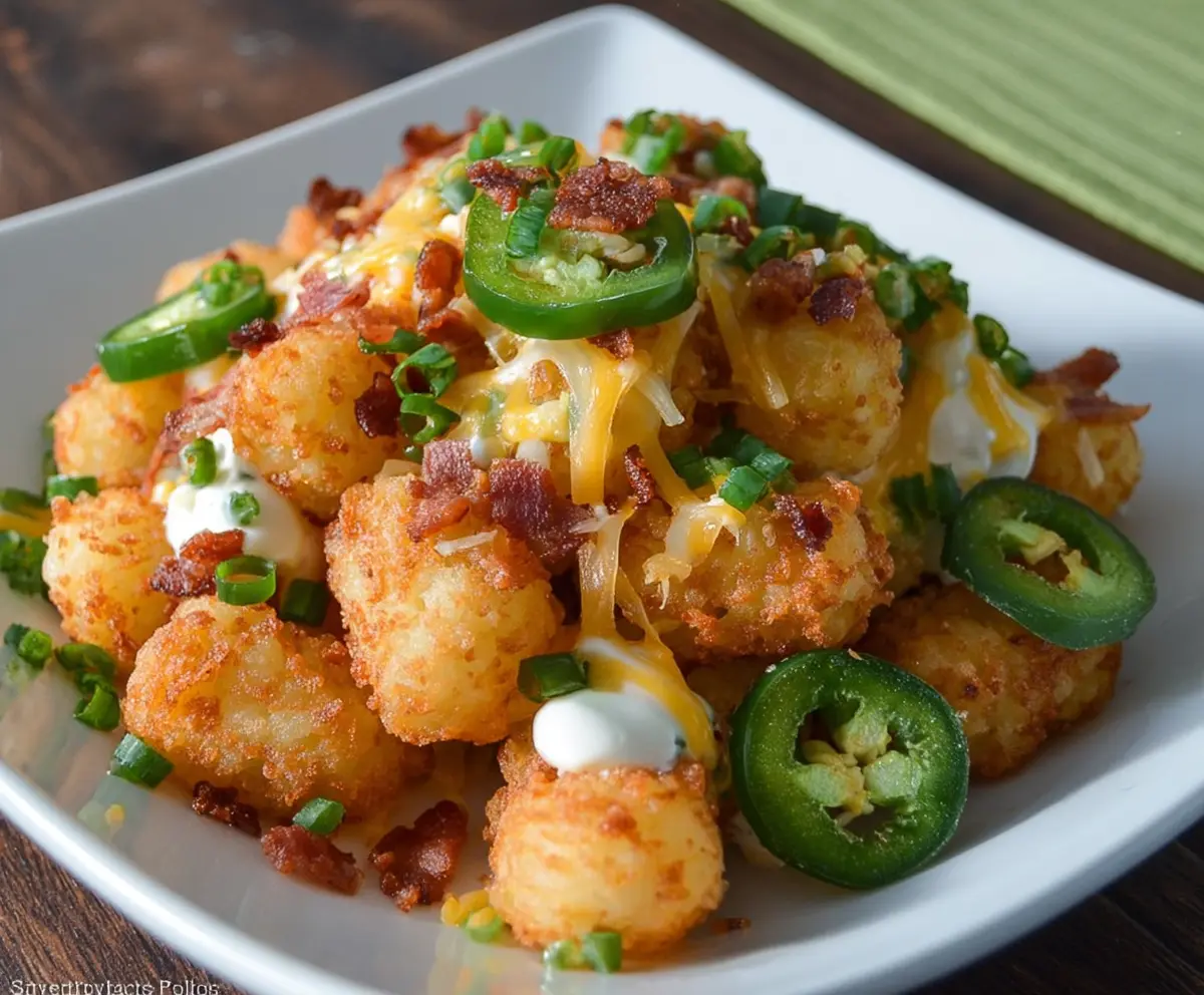 Jalapeno Popper Tater Tots Recipe | Easy Appetizer
